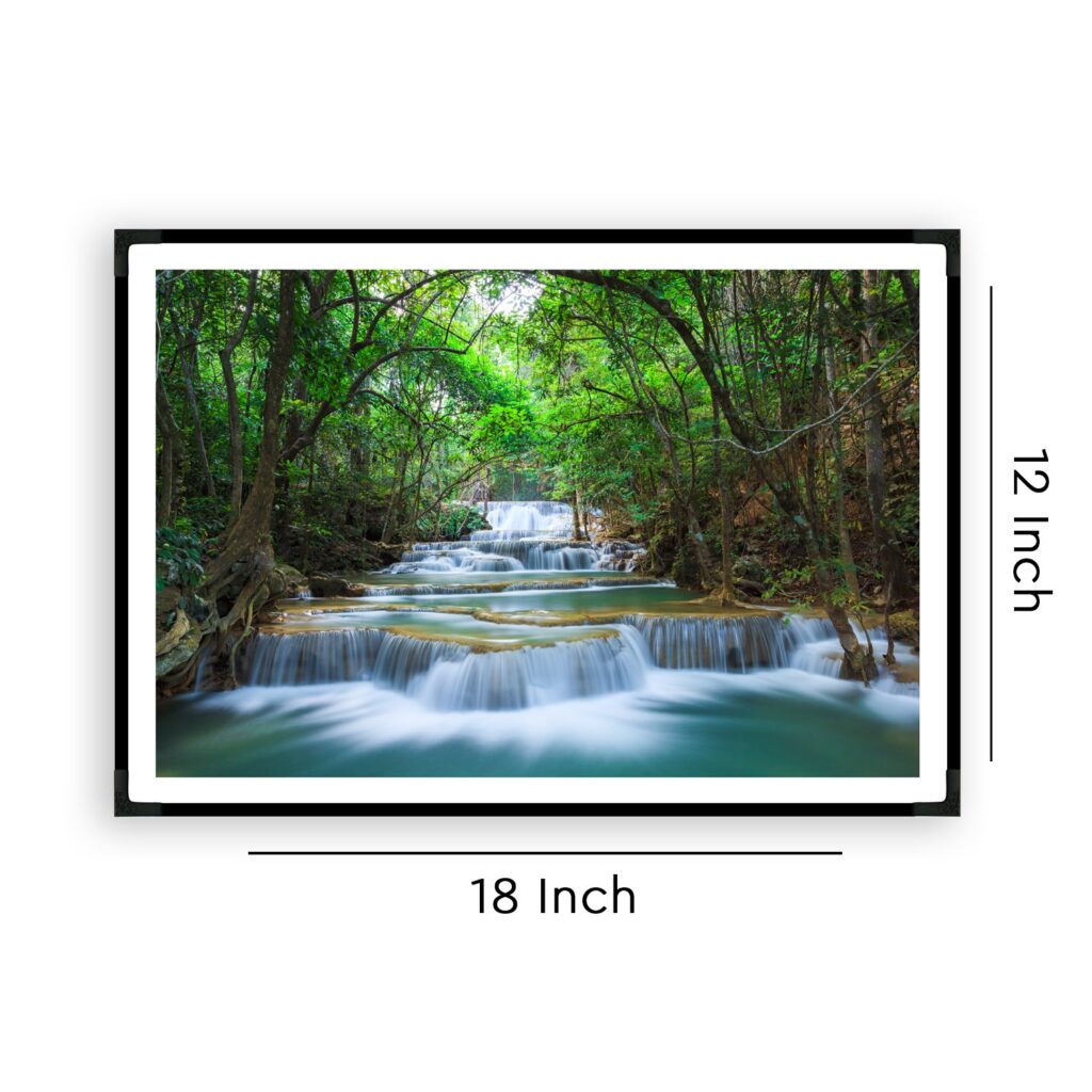 Buy Waterfall Scene For Vaastu With Frame in Best Price