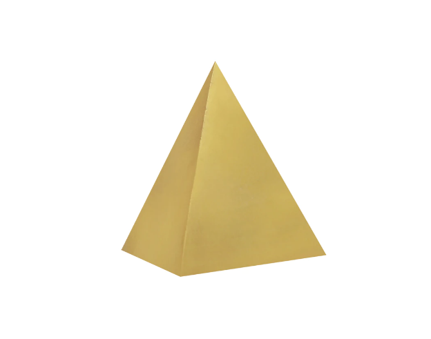 Brass Triangular Pyramid 500G (1)