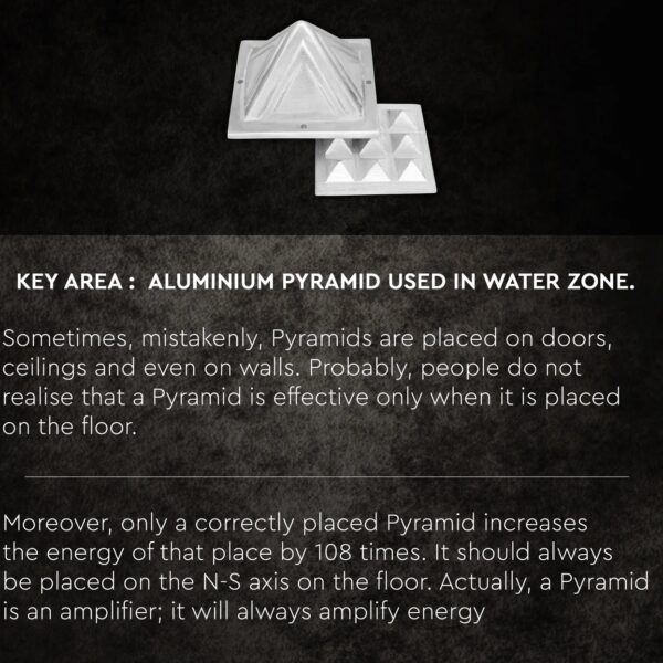 Vastu 2 Layer Aluminium Pyramid l Size 3 Inches l 110 Grams