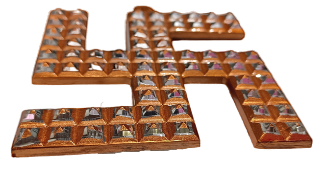 Buy Vastu Copper Swastik Pyramid - 4 Inches
