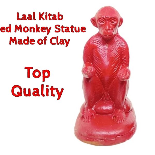 Lal Kitab Red Monkey Statue / Mitti ka Lal Muh Wala Bandar
