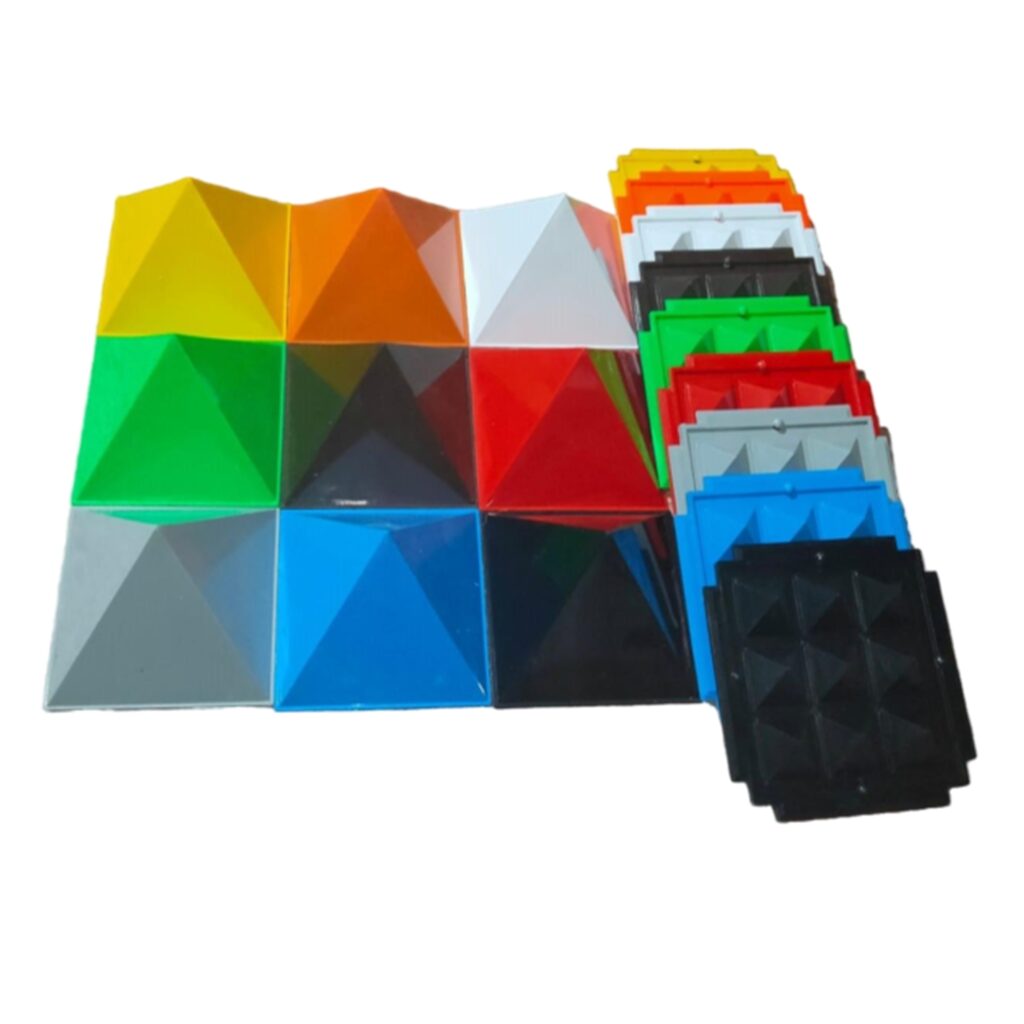 Navgrah Plastic Pyramids Set l Size 4 Inch of Each Pyramid