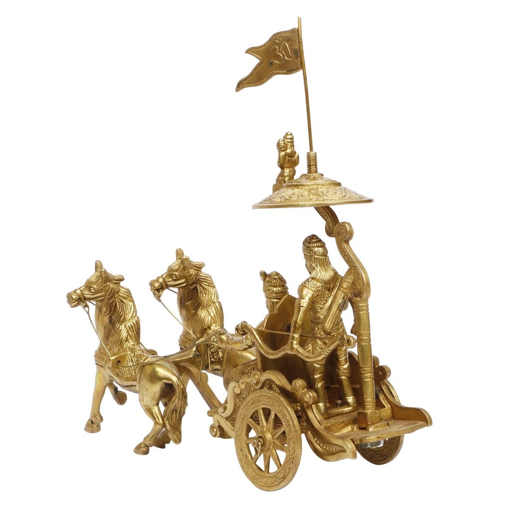 Buy Brass Mahabharat Rath / Mahabharat Chariot Showpiece