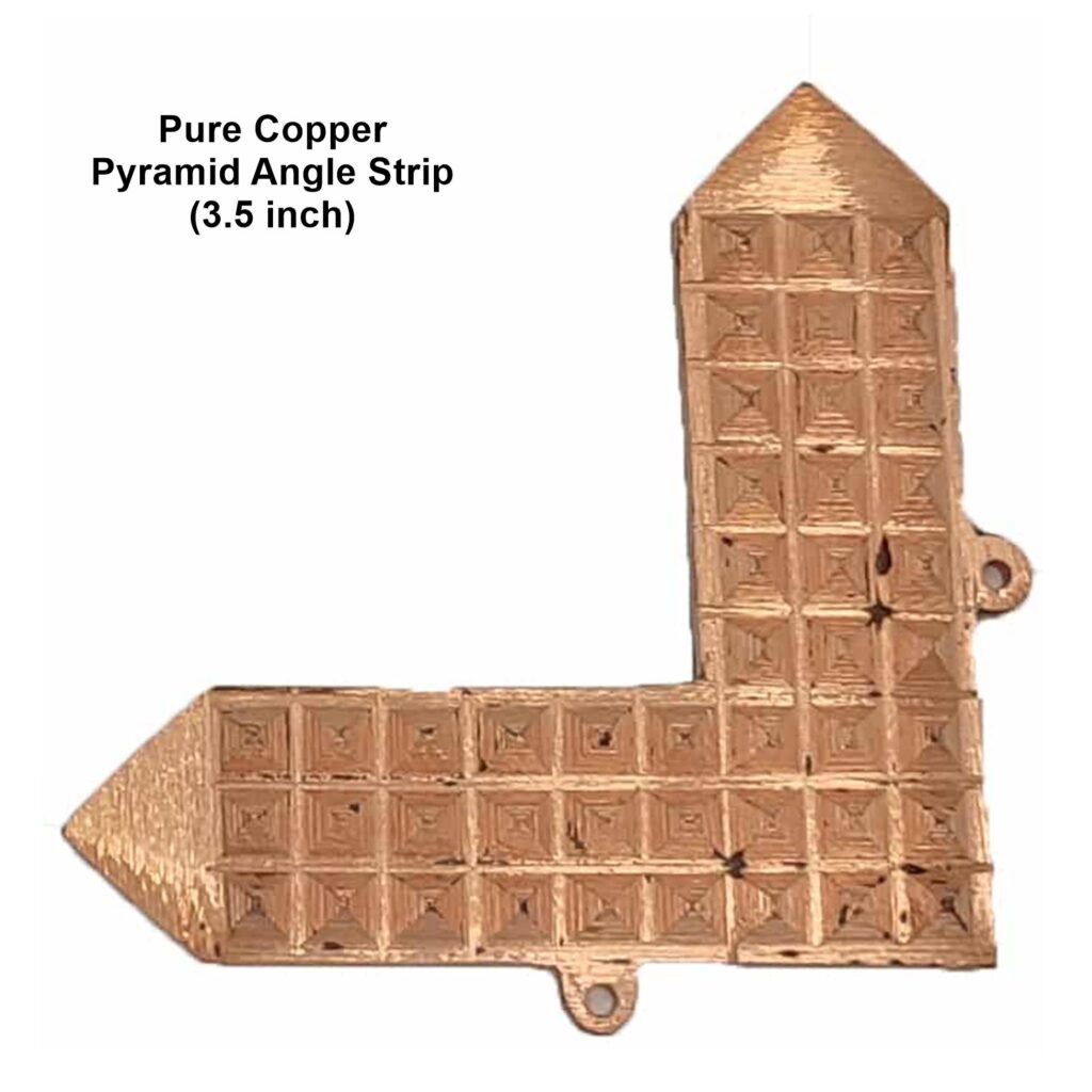 Vastu Copper Pyramid Corner Angle Strip l Size 3.5 Inches
