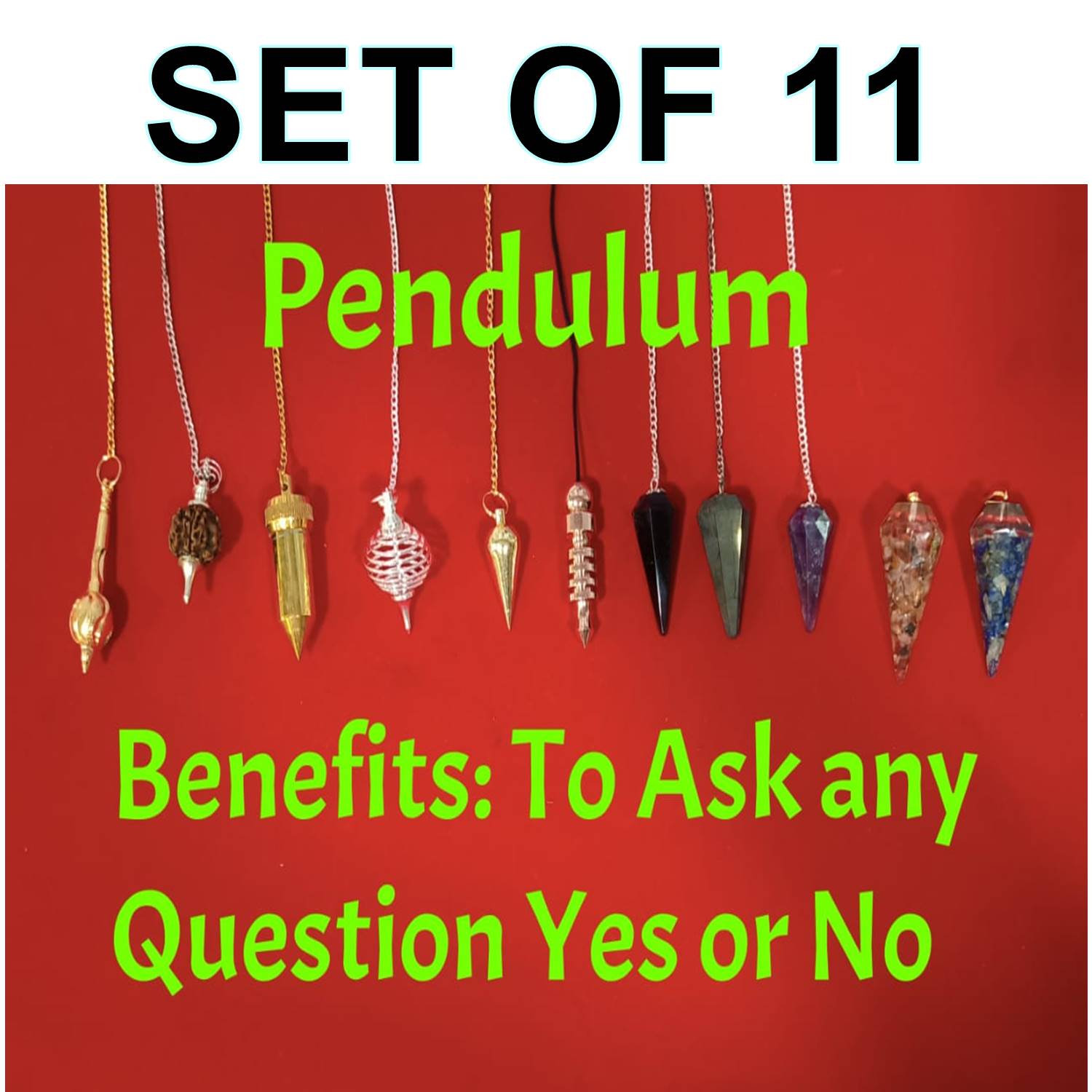 Buy Dowsing Board Pendulums - Set of 11 Pendulums