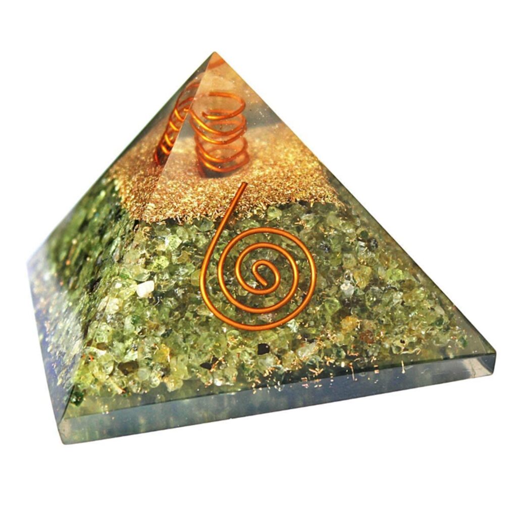 Orgone Peridot Pyramid to Cleanse and Balance Energies