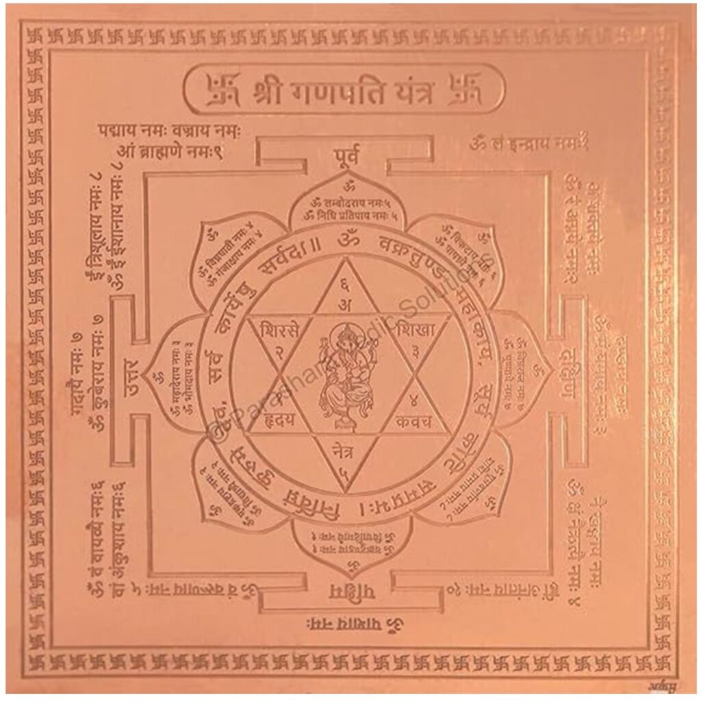 Copper Ganpati Yantra (Two Sizes Available)