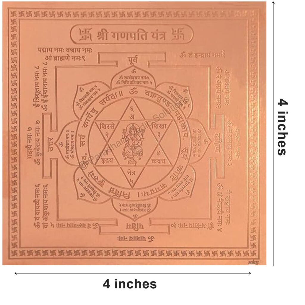 Copper Ganpati Yantra (Two Sizes Available)