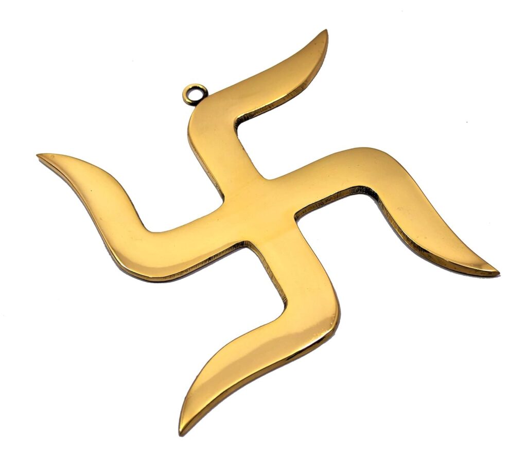 Brass Swastik Symbol for Hanging - Attract Prosperity