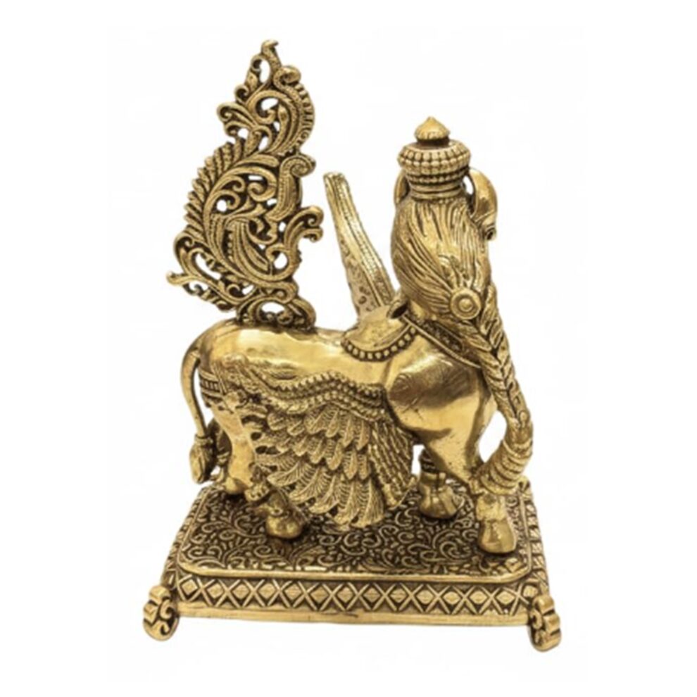 Brass Kamdhenu Cow with Wings - Two Sizes Available